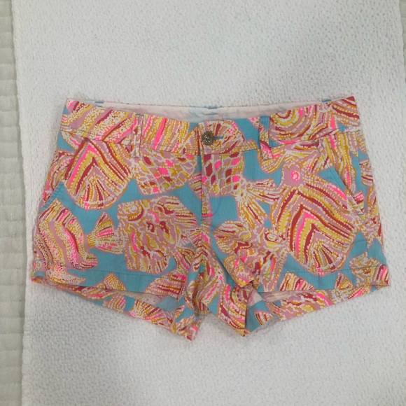 Lilly Pulitzer | Shorts | Lilly Pulitzer Blue And Pink Skorts Vibrant ...